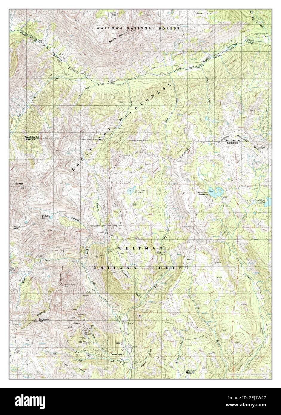 Cornucopia, Oregon, map 1990, 1:24000, United States of America by ...