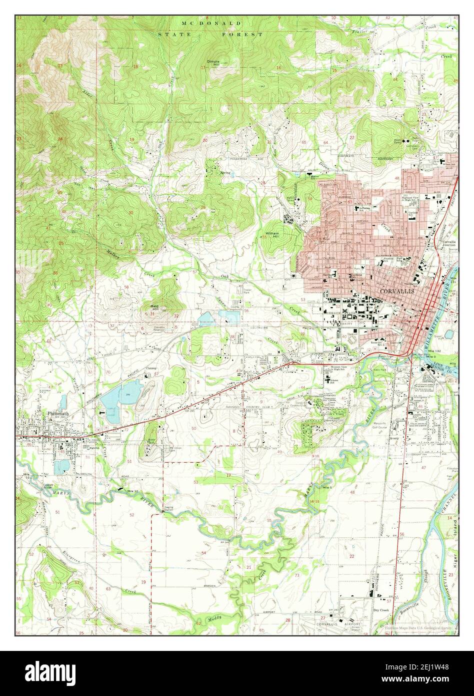 Corvallis, Oregon, map 1969, 1:24000, United States of America by ...