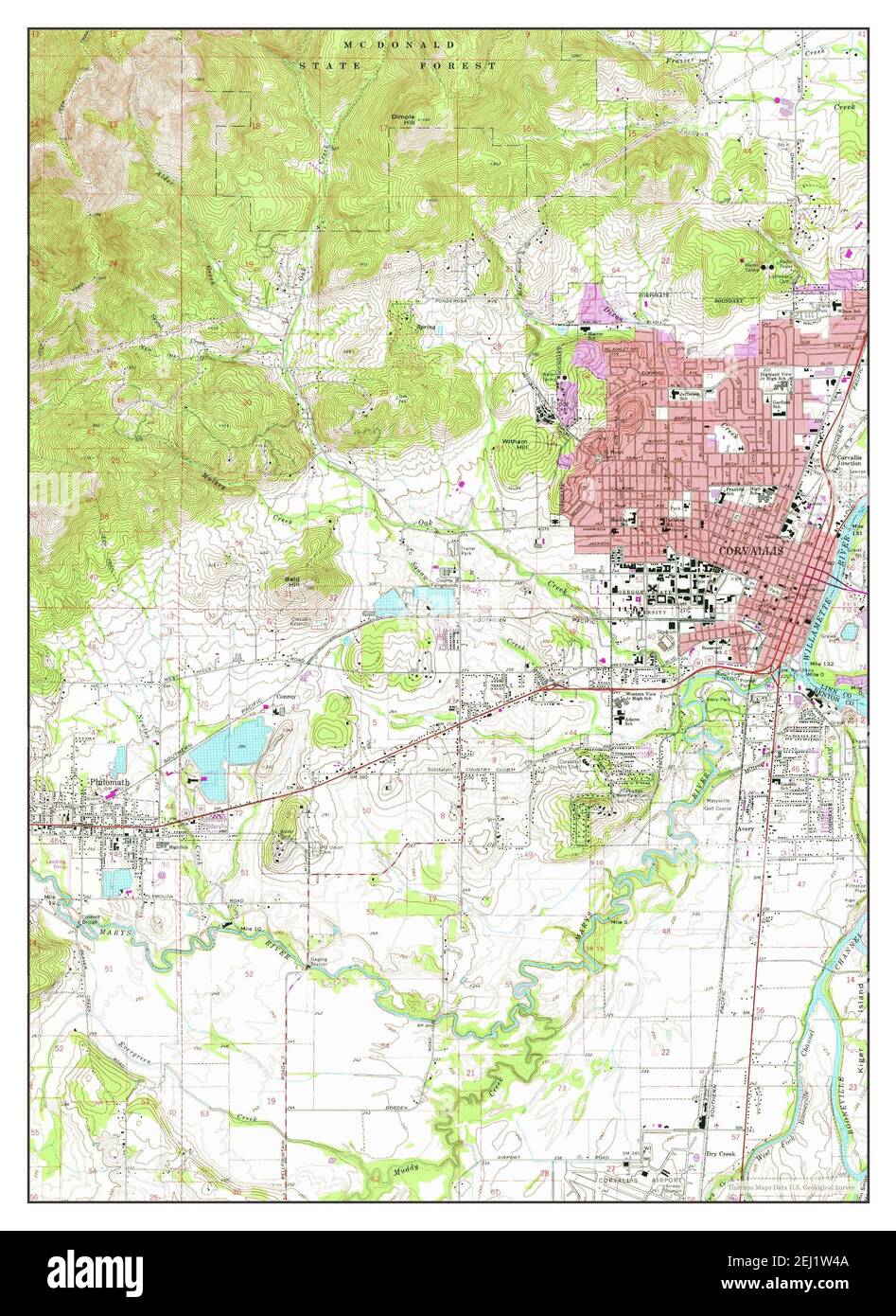 Map of corvallis oregon hi-res stock photography and images - Alamy