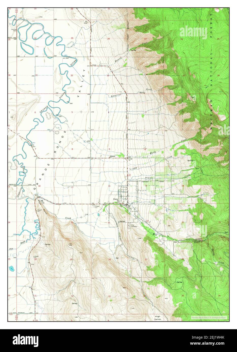 Map of cove oregon hi-res stock photography and images - Alamy