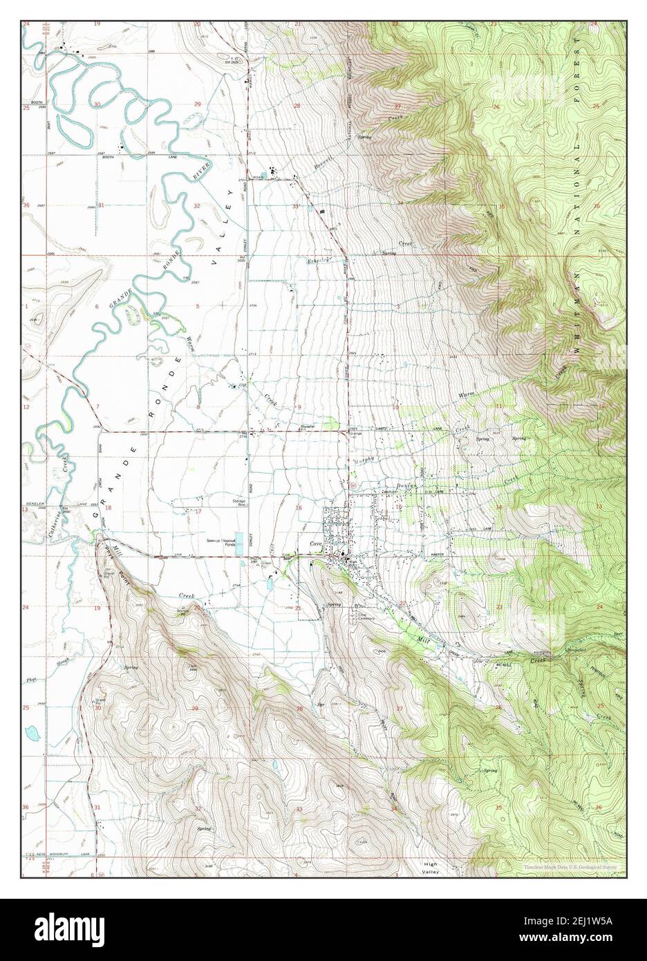 Map of cove oregon hi-res stock photography and images - Alamy