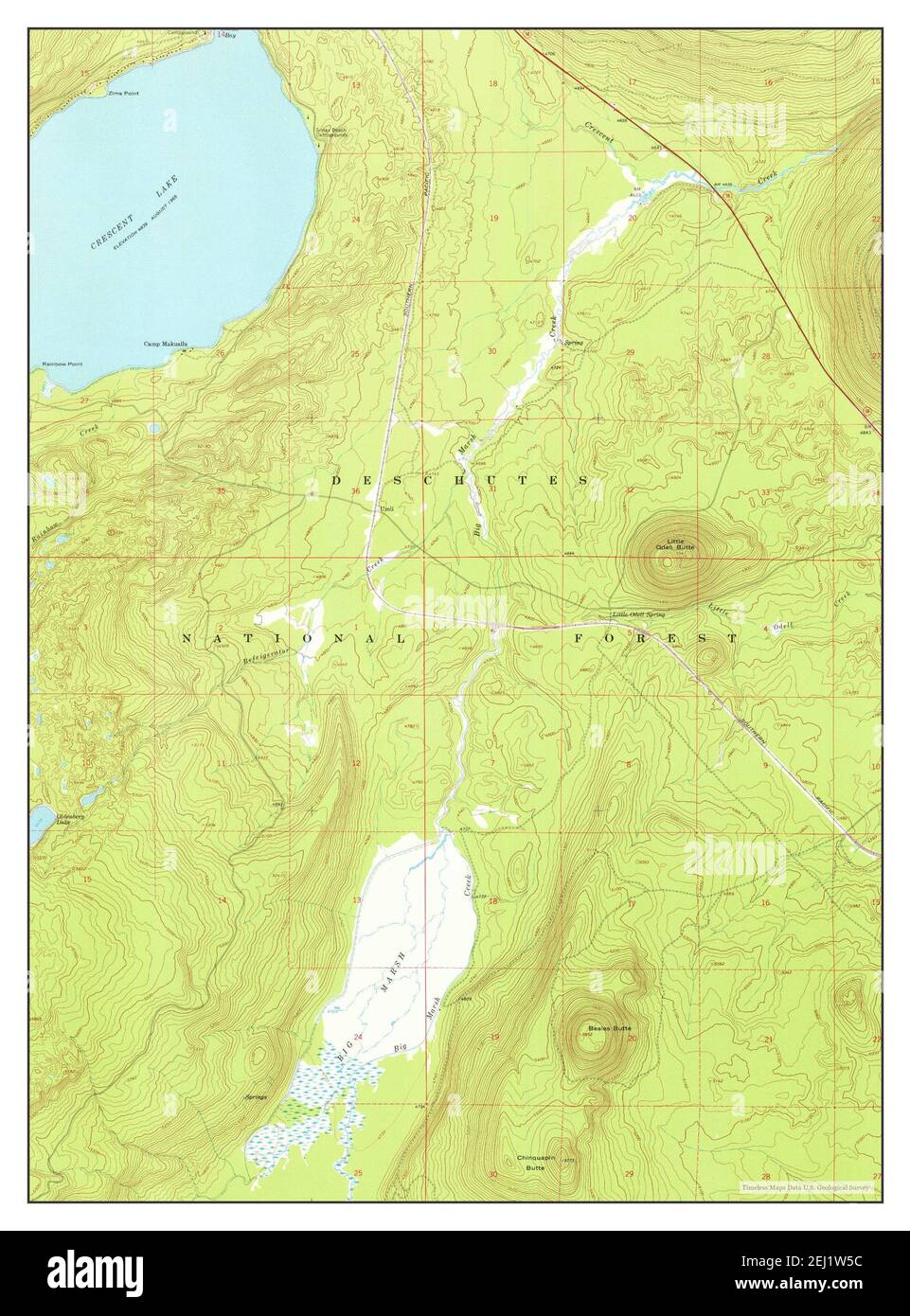 Map of crescent lake hi-res stock photography and images - Alamy