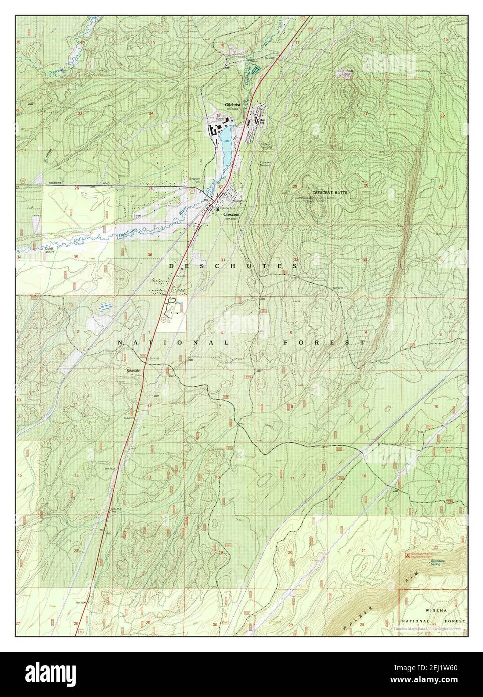 Crescent, Oregon, map 1999, 1:24000, United States of America by ...