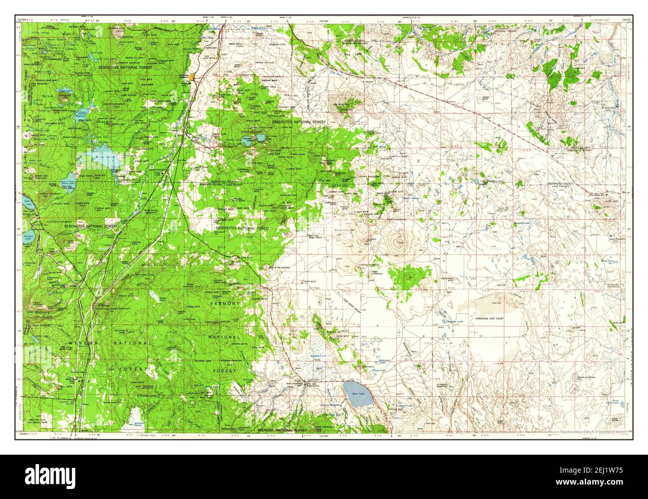 Crescent, Oregon, map 1955, 1:250000, United States of America by ...