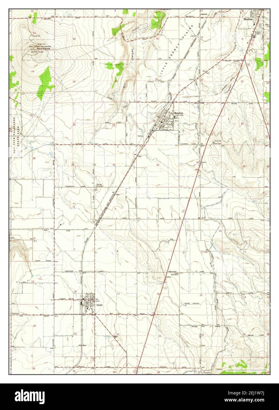 Culver, Oregon, map 1963, 1:24000, United States of America by Timeless ...
