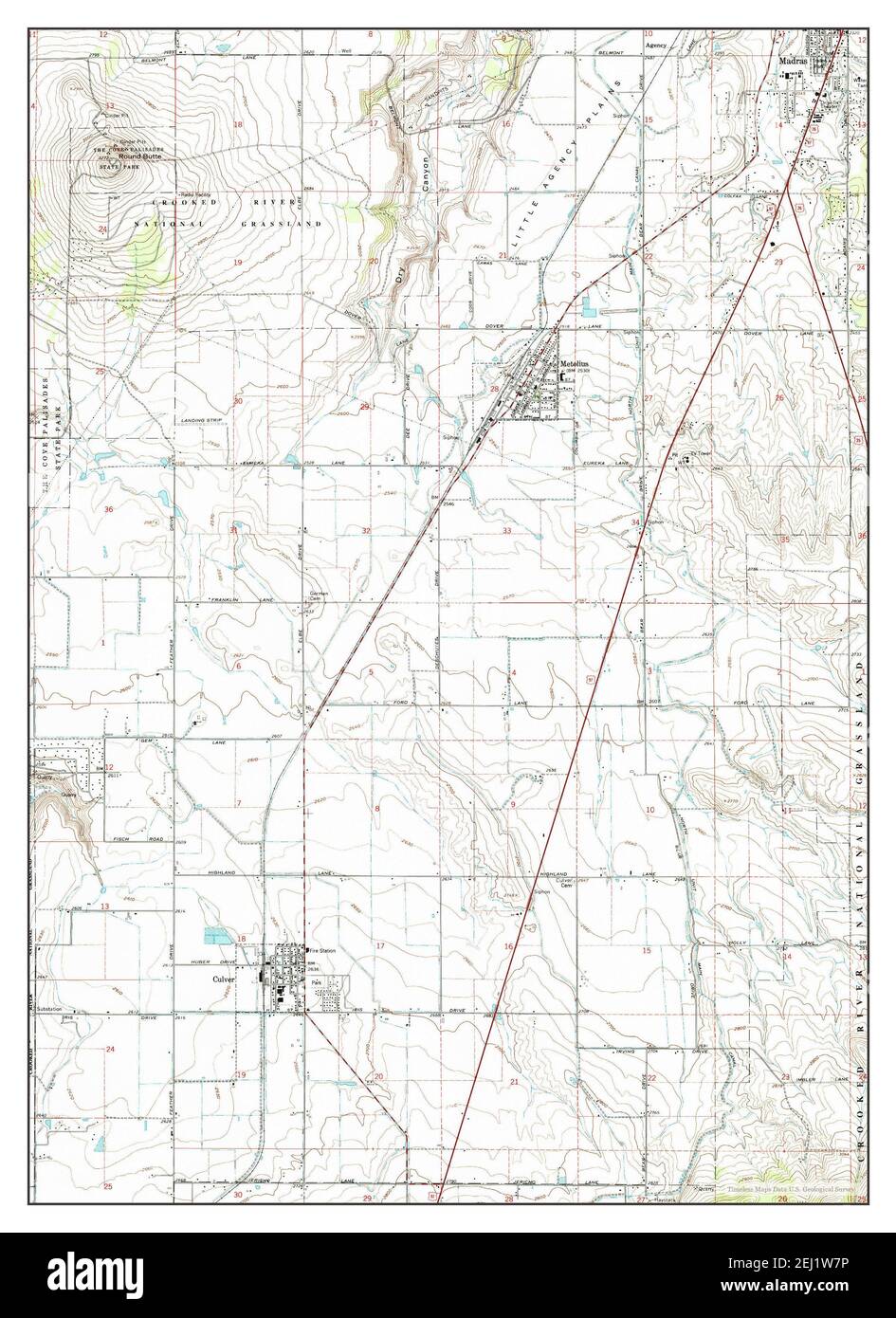 Culver, Oregon, map 1985, 1:24000, United States of America by Timeless ...