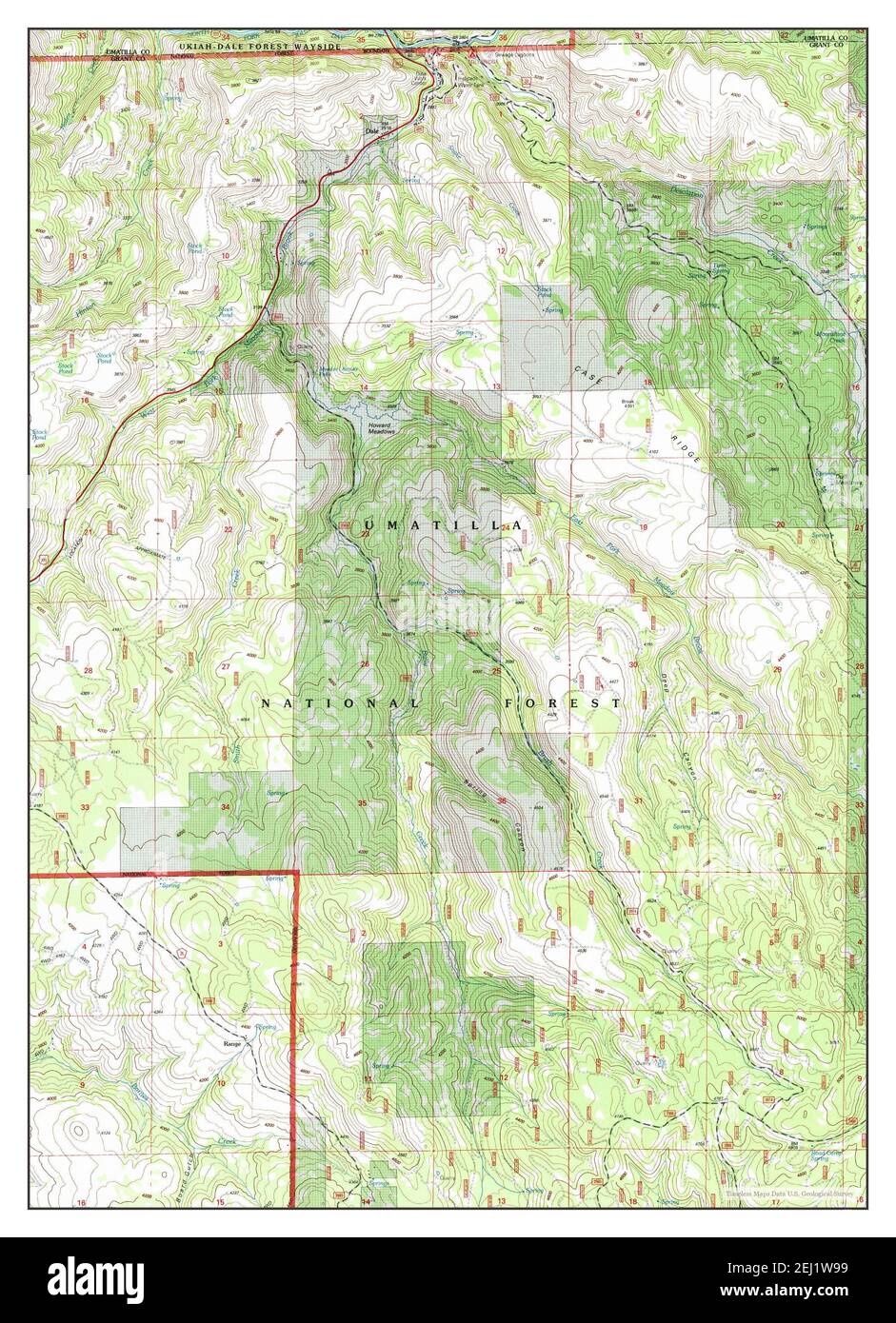 Map of dale oregon hi-res stock photography and images - Alamy