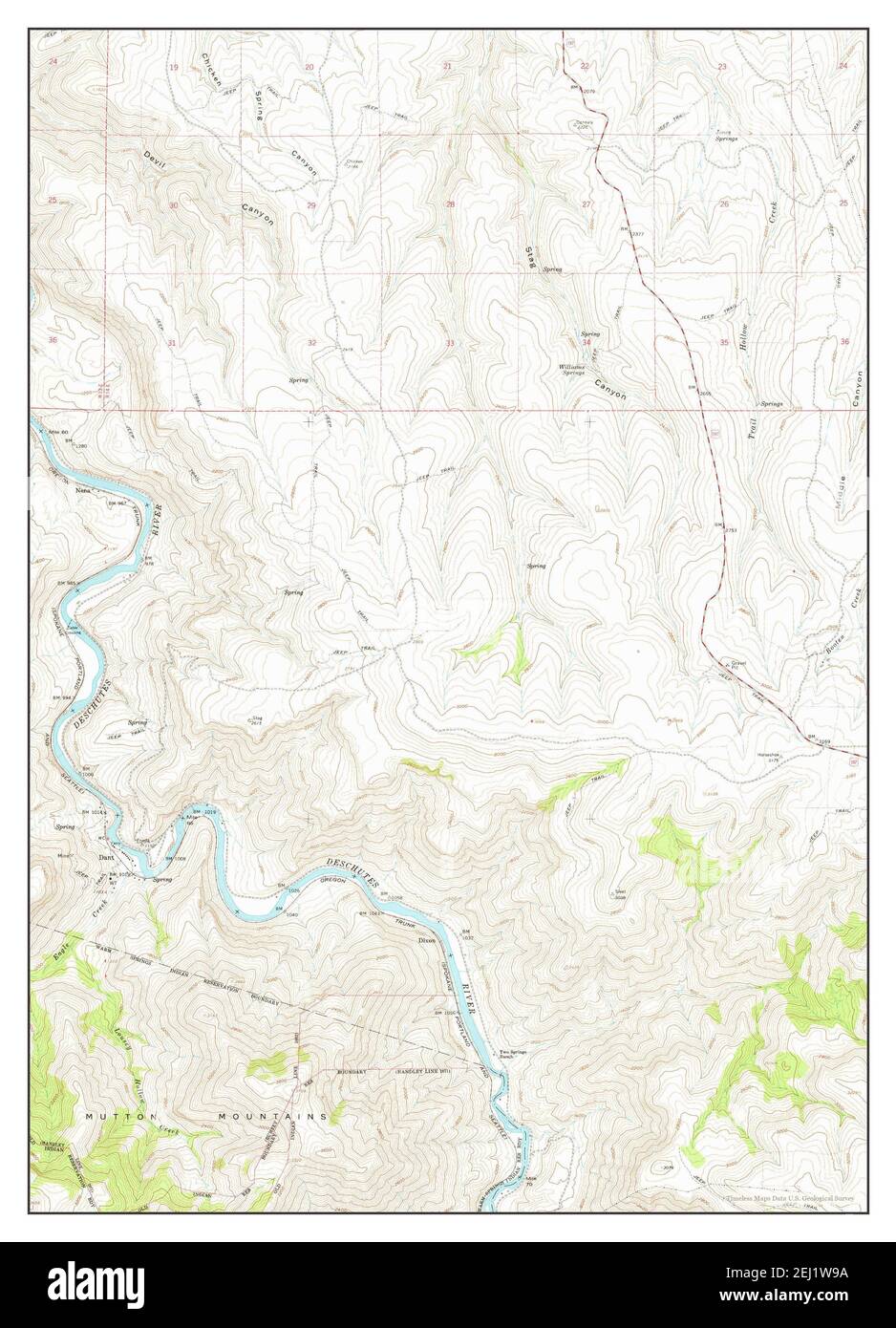 Dant, Oregon, map 1962, 1:24000, United States of America by Timeless ...
