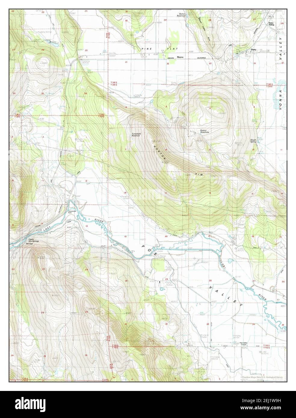 Map of dairy oregon hi-res stock photography and images - Alamy