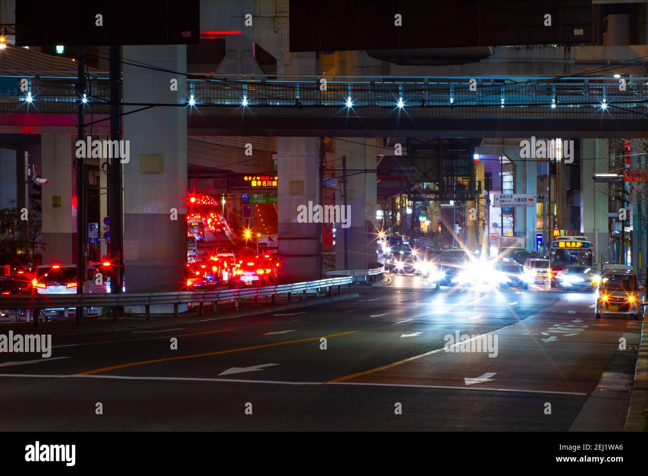 Japan city night highway hi-res stock photography and images - Alamy