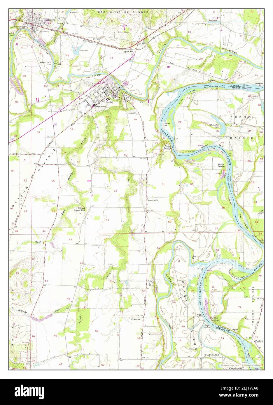 Dayton, Oregon, map 1957, 1:24000, United States of America by Timeless ...