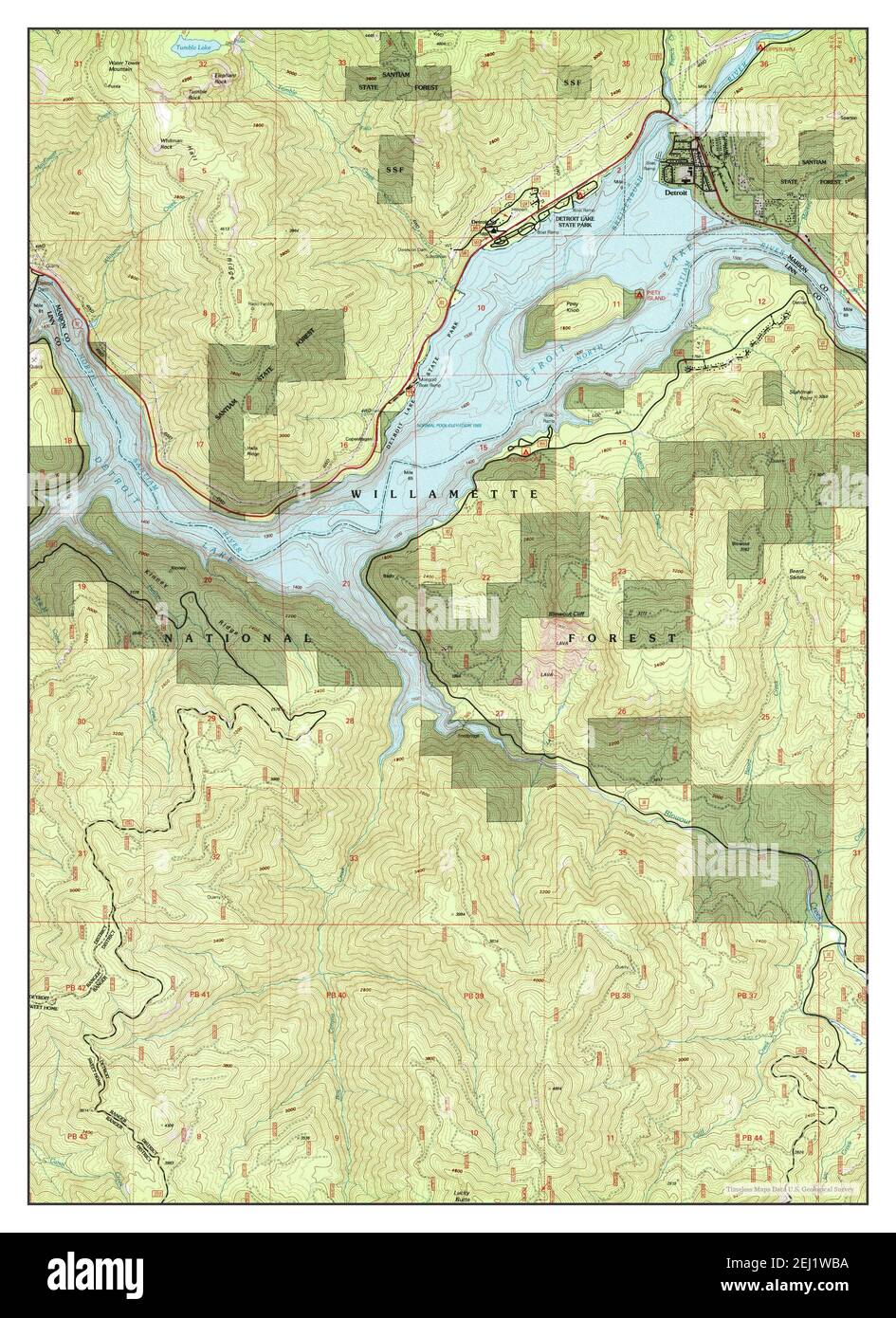 Detroit, Oregon, map 1994, 1:24000, United States of America by ...