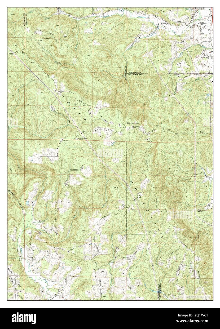 Dixie Mountain, Oregon, map 1990, 1:24000, United States of America by ...