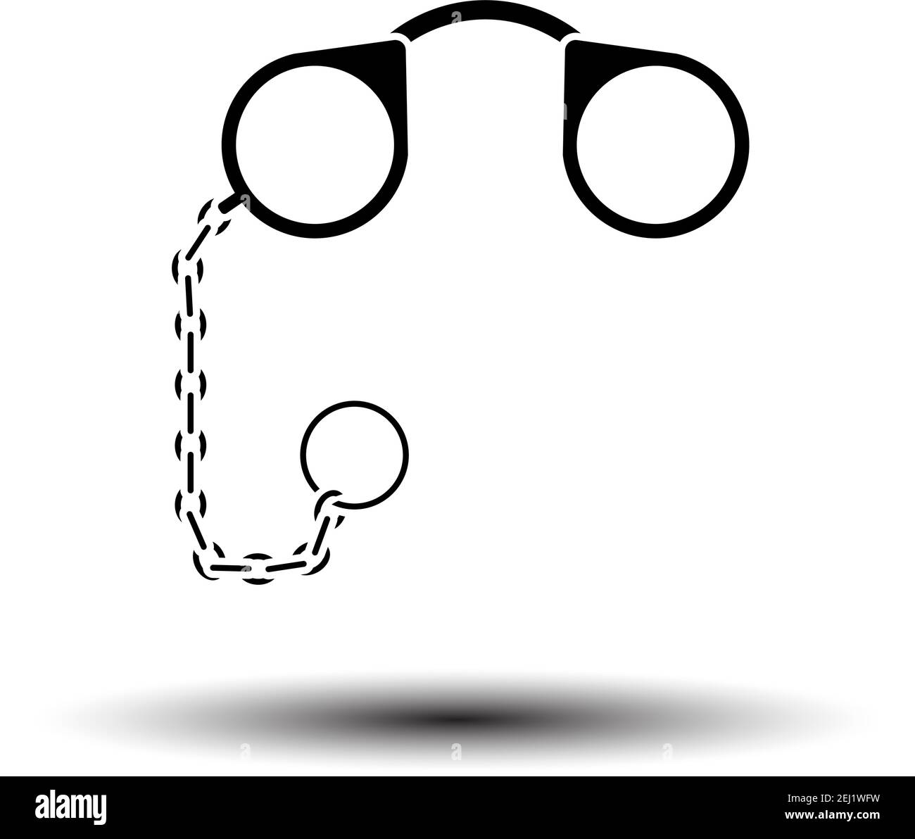 Pince-Nez Icon. Black on White Background With Shadow. Vector ...