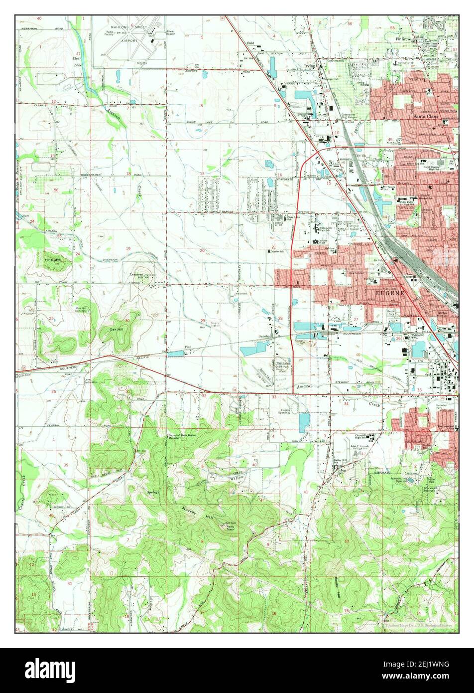 Eugene West, Oregon, map 1967, 1:24000, United States of America by ...