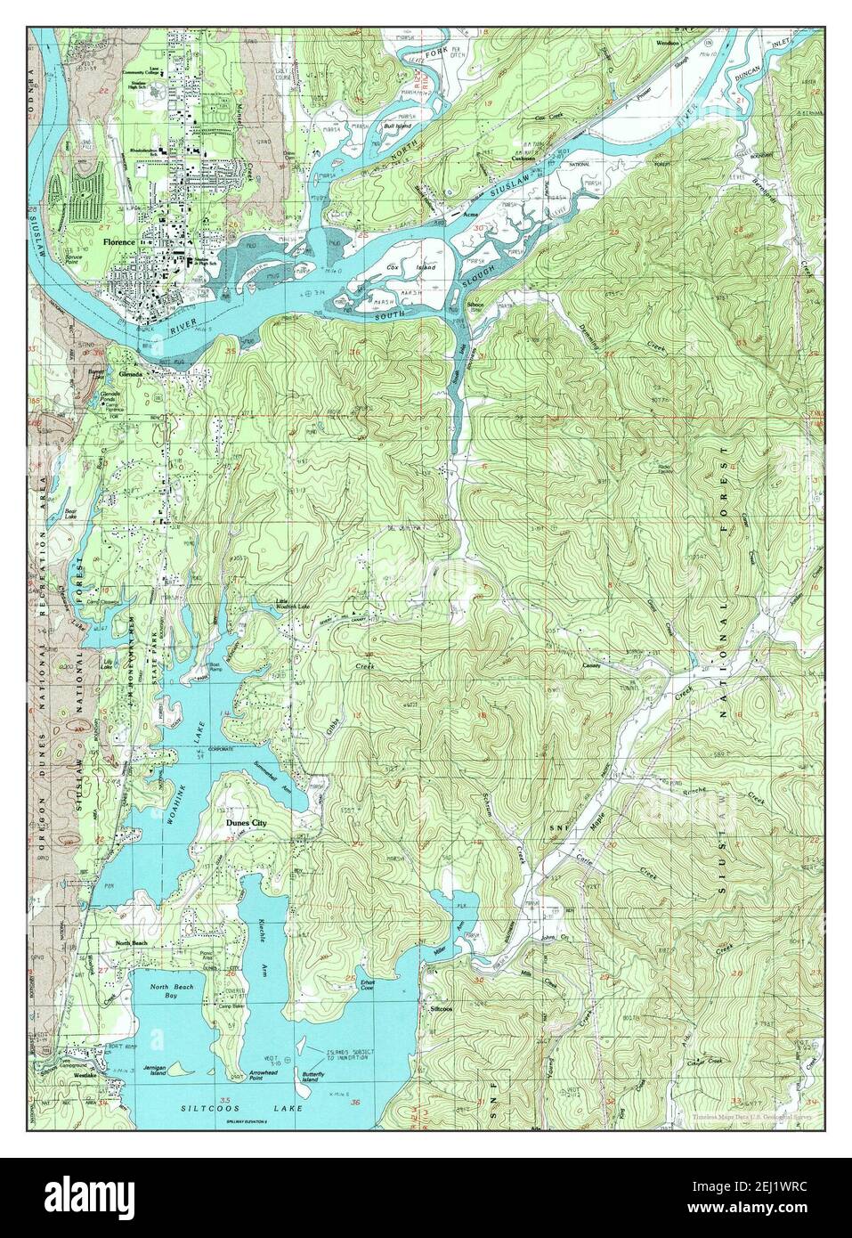 Map of florence oregon hi-res stock photography and images - Alamy