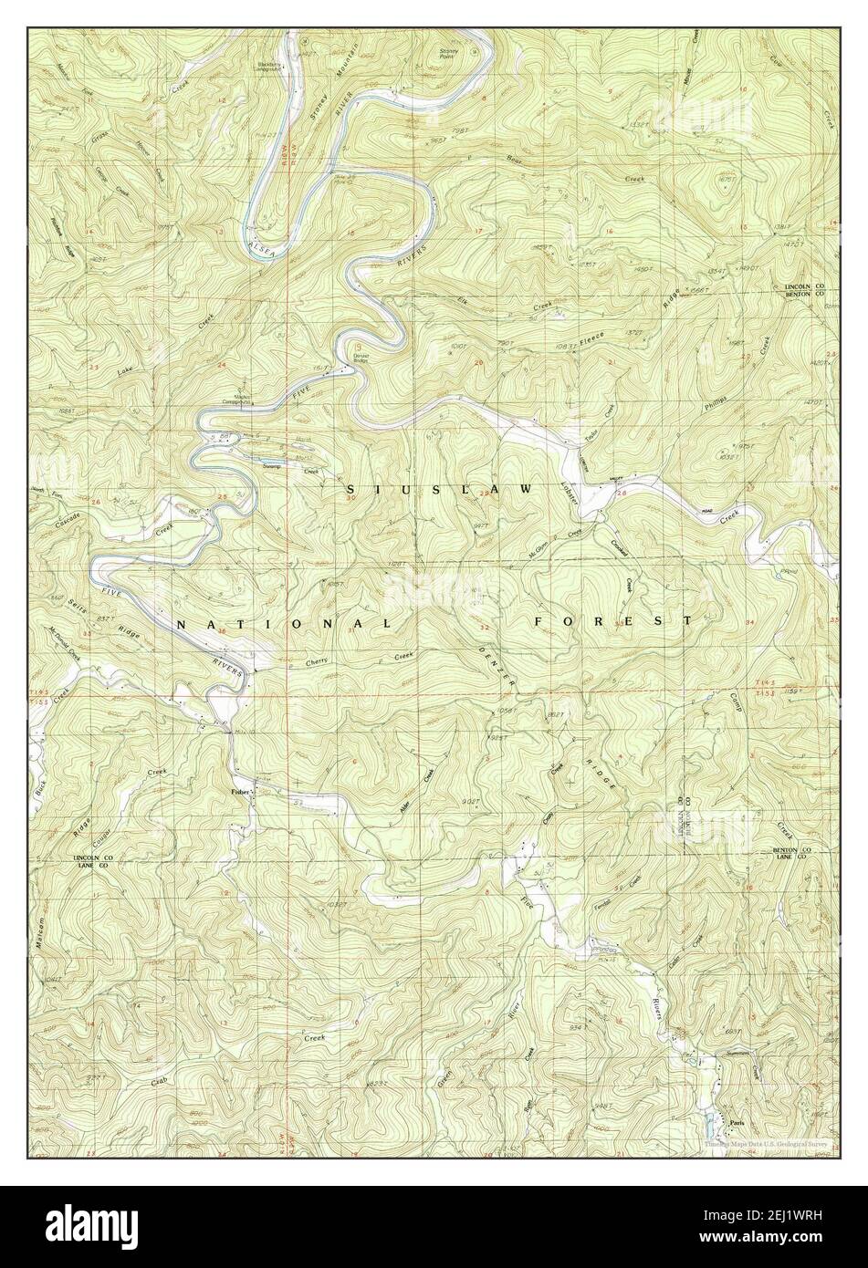 Five Rivers, Oregon, map 1984, 1:24000, United States of America by ...