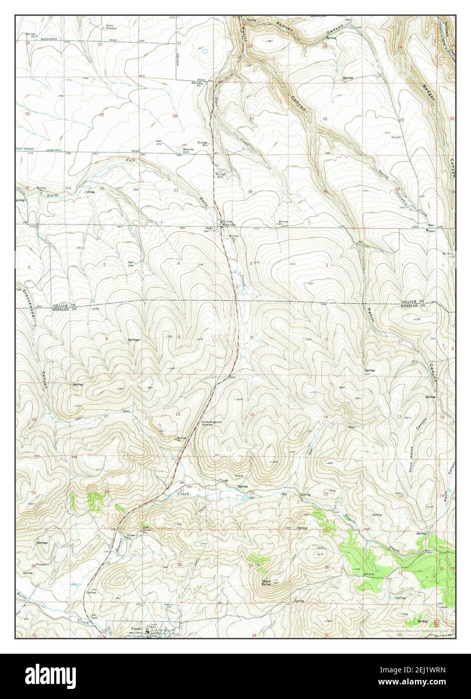 Fossil North, Oregon, map 1970, 1:24000, United States of America by ...