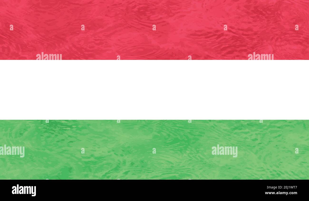 Hungary Flag. Grunge brush stroke with Hungary Flag isolated on grey ...