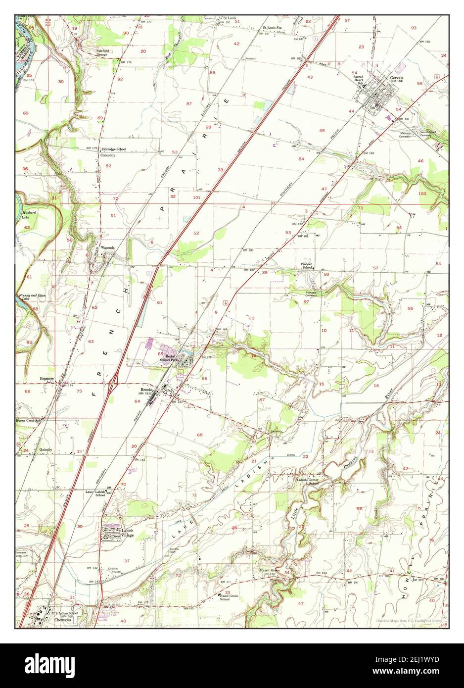 Gervais, Oregon, map 1957, 1:24000, United States of America by ...