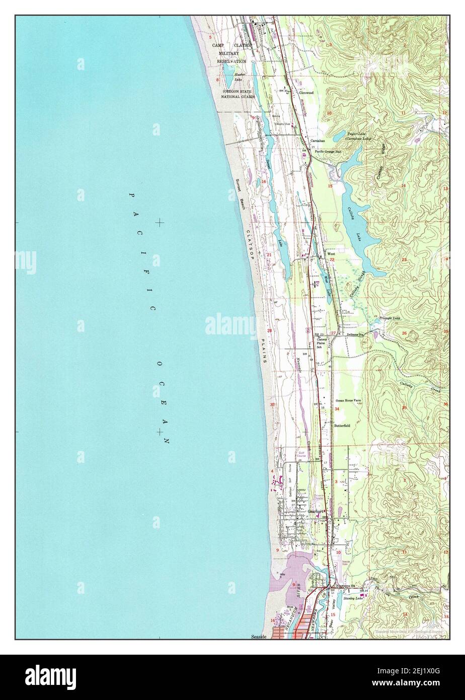 Gearhart, Oregon, map 1949, 1:24000, United States of America by ...