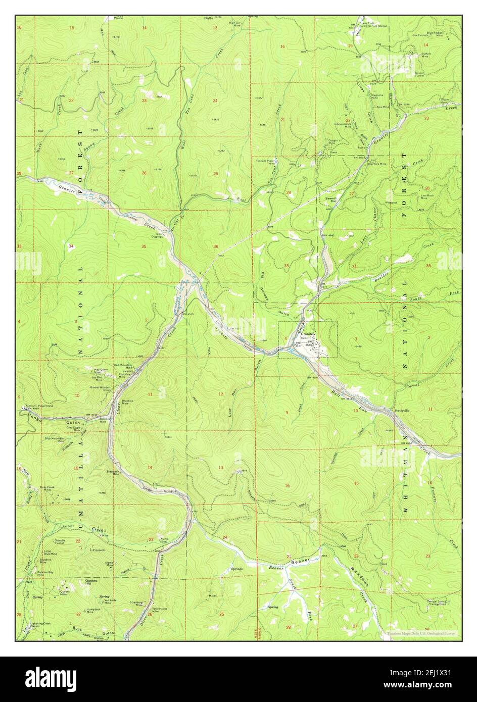 Granite, Oregon, map 1972, 1:24000, United States of America by ...