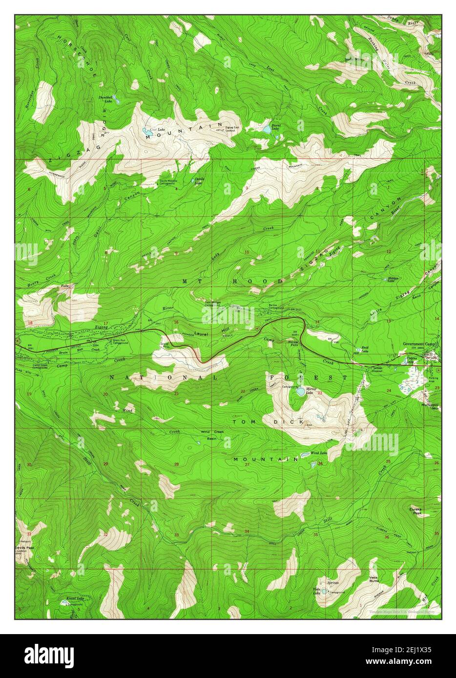 Government Camp, Oregon, map 1962, 1:24000, United States of America by ...
