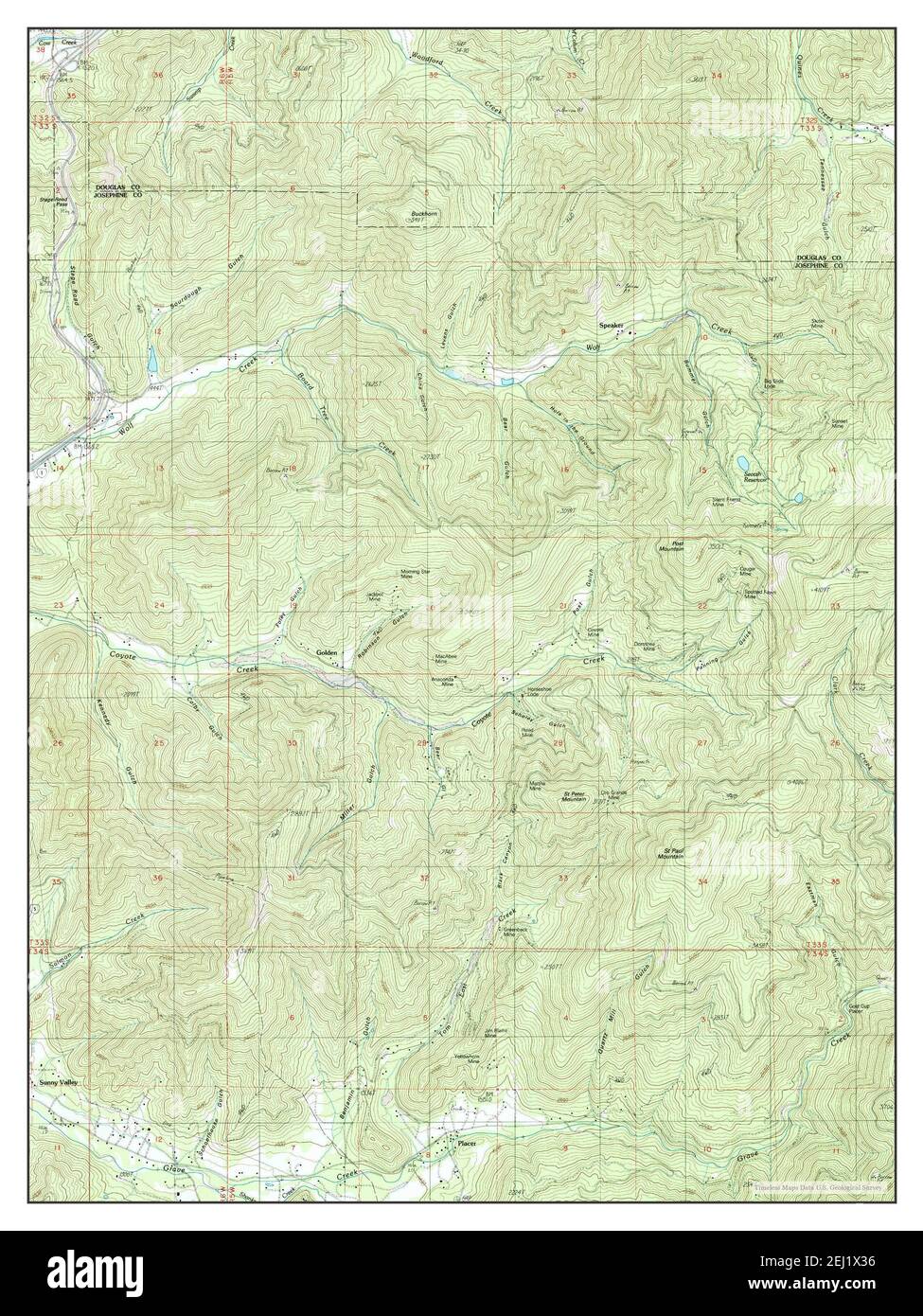 Golden, Oregon, map 1986, 1:24000, United States of America by Timeless ...