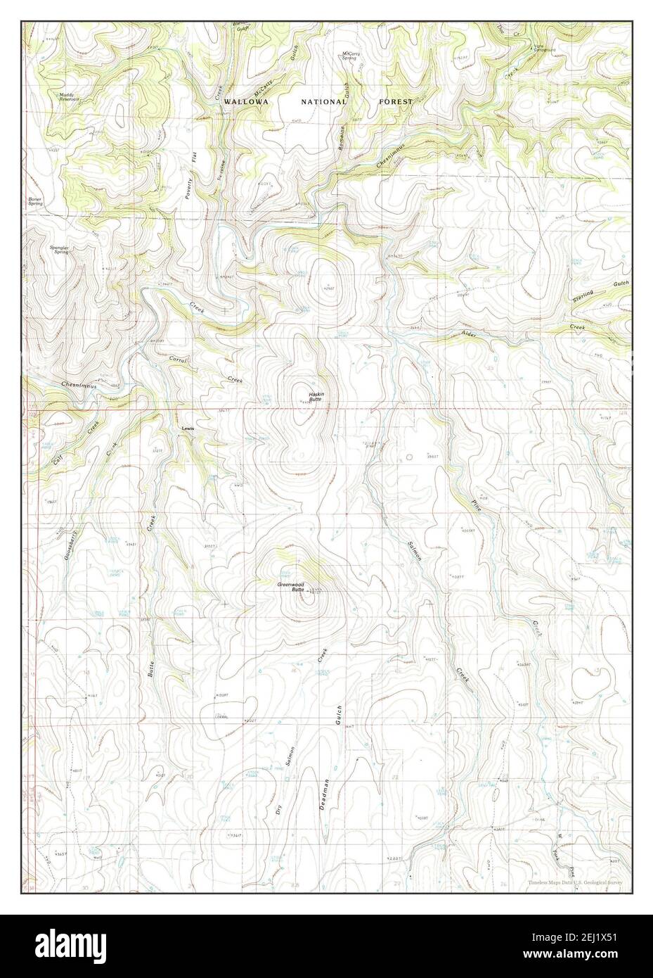 Greenwood Butte, Oregon, map 1990, 1:24000, United States of America by ...
