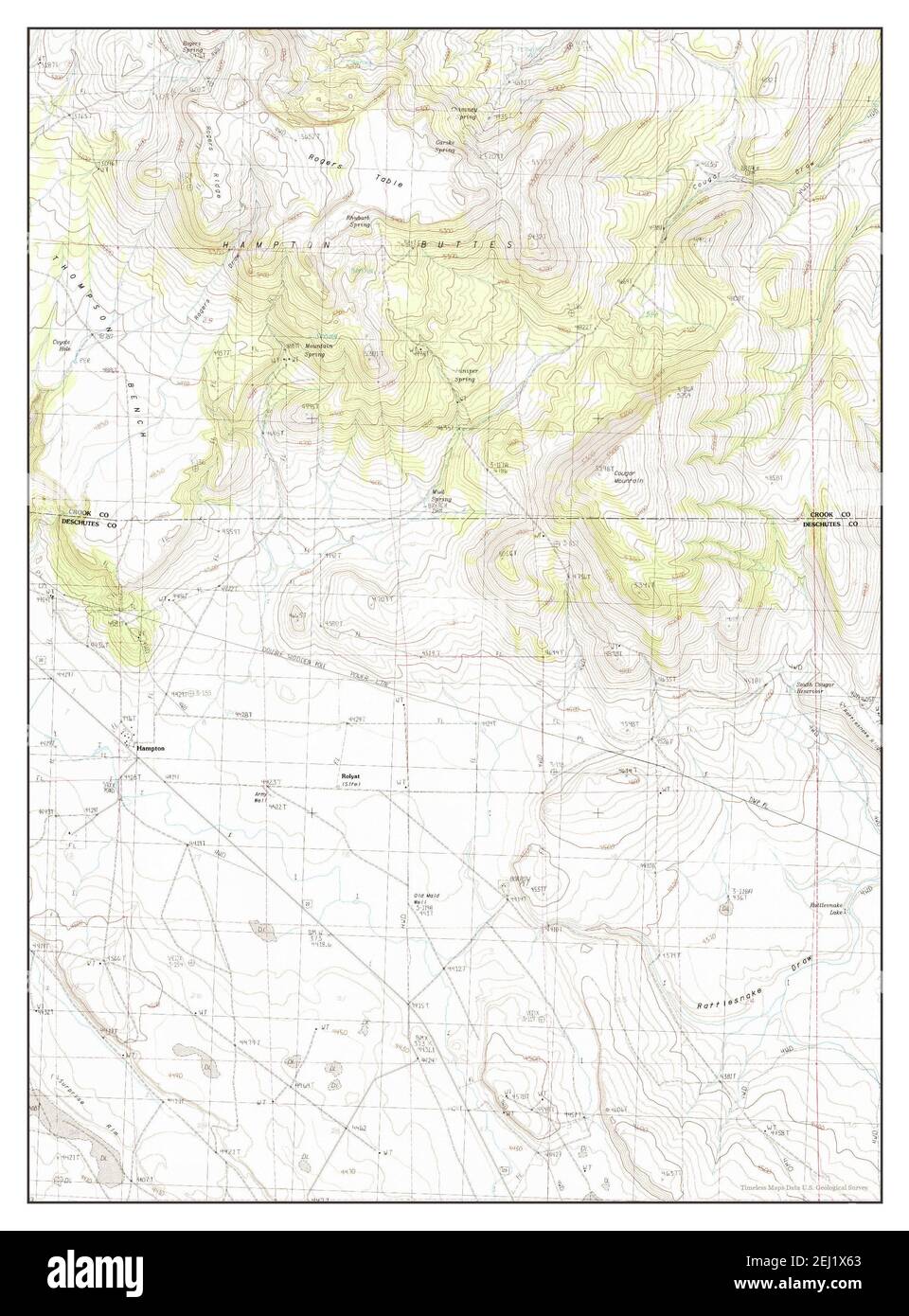 Hampton, Oregon, map 1983, 1:24000, United States of America by ...