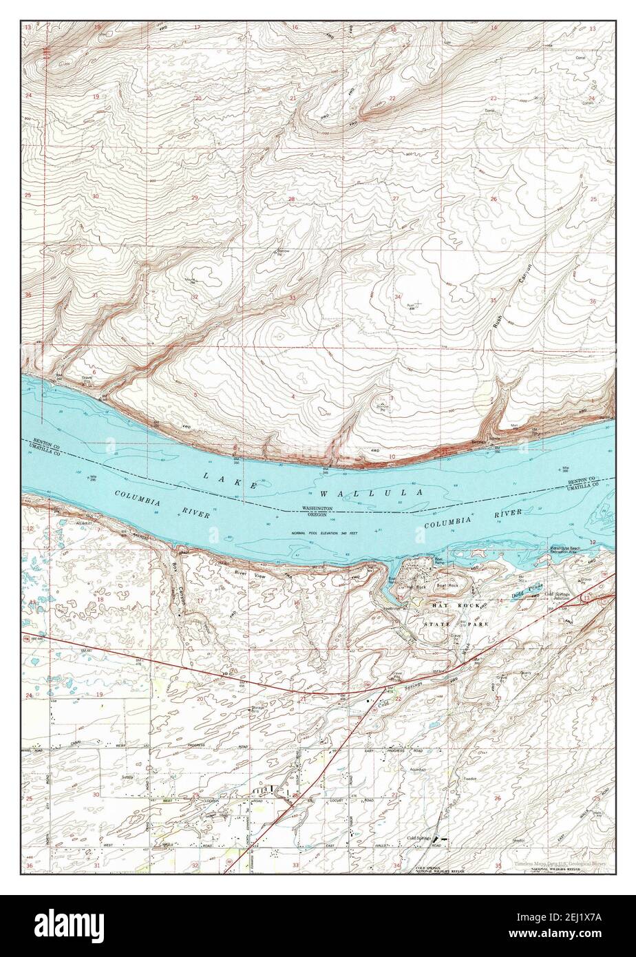 Hat Rock, Oregon, map 1993, 1:24000, United States of America by ...