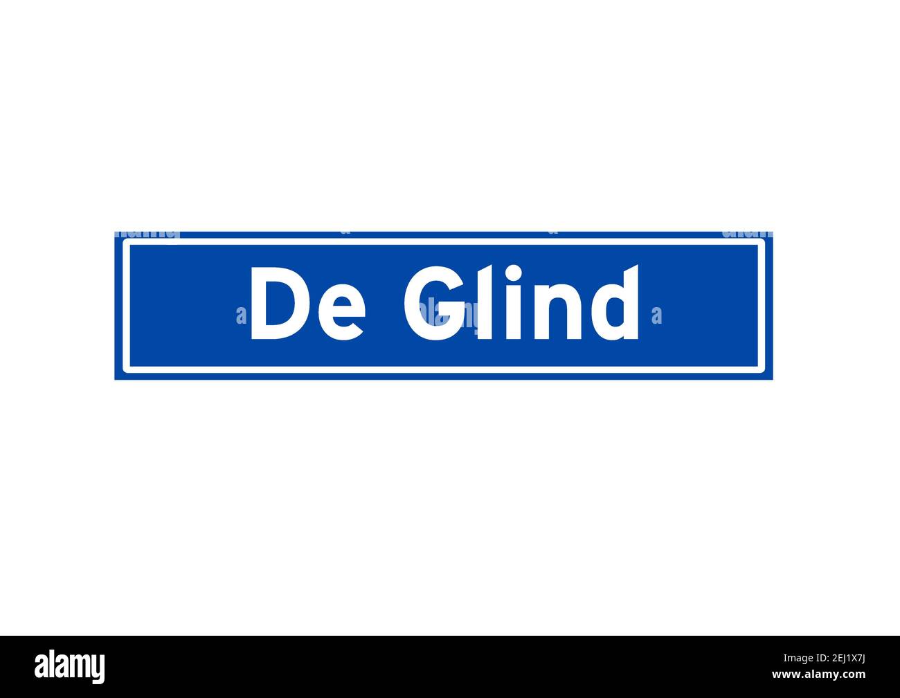 De Glind isolated Dutch place name sign. City sign from the Netherlands ...