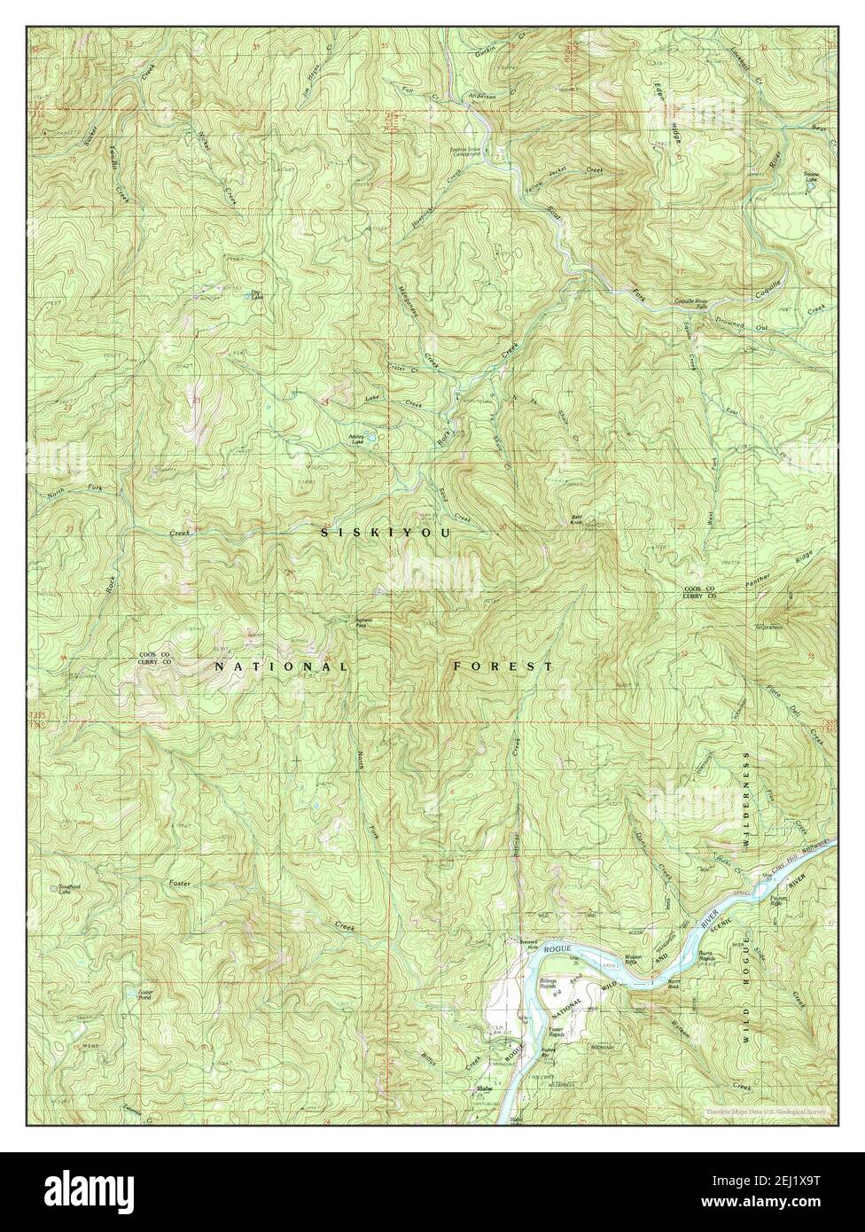 Illahe, Oregon, map 1989, 1:24000, United States of America by Timeless ...