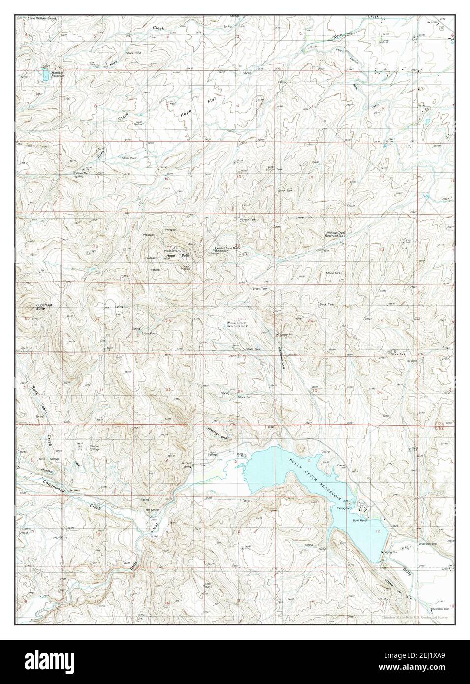 Hope Butte, Oregon, map 1988, 1:24000, United States of America by ...