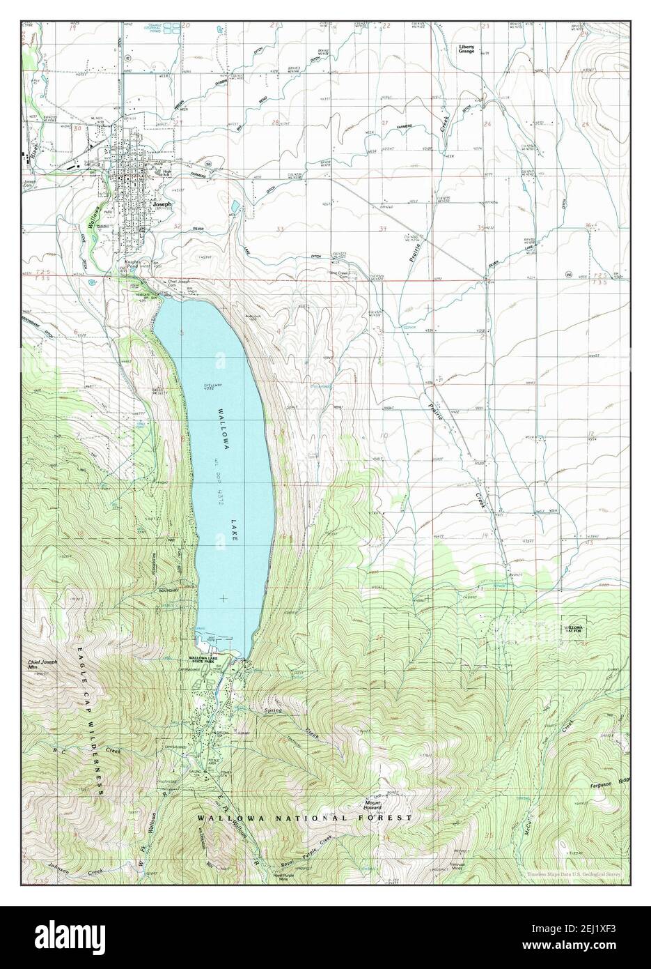 Joseph oregon map Cut Out Stock Images & Pictures - Alamy