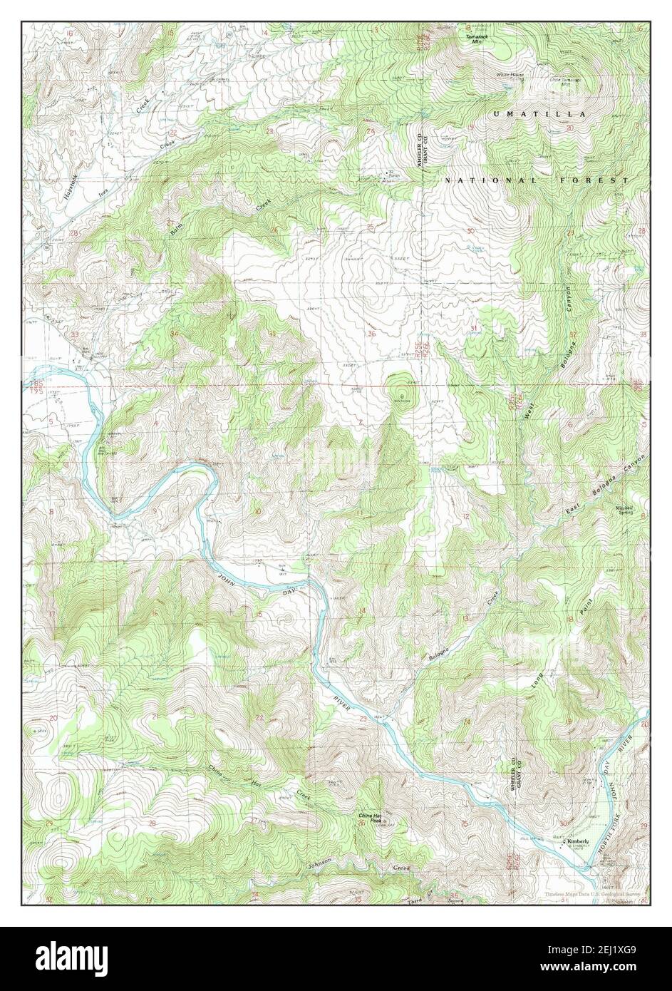 Kimberly oregon map Cut Out Stock Images & Pictures - Alamy