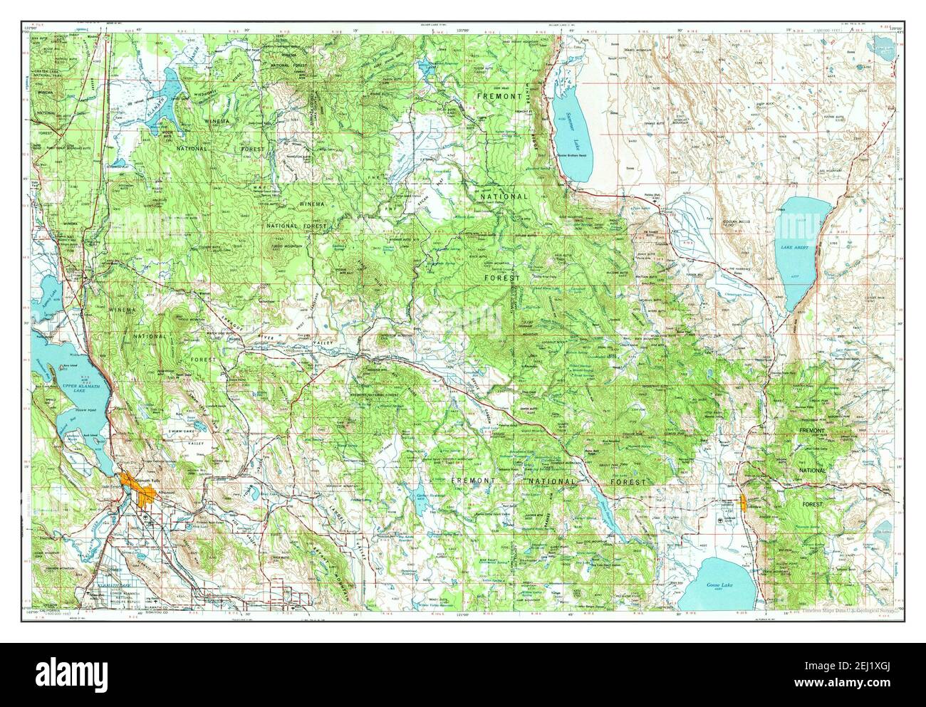 Map of klamath falls oregon hi-res stock photography and images - Alamy