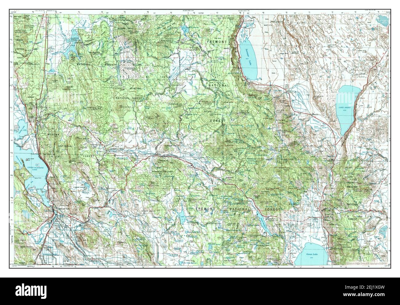 Map of klamath falls oregon hi-res stock photography and images - Alamy