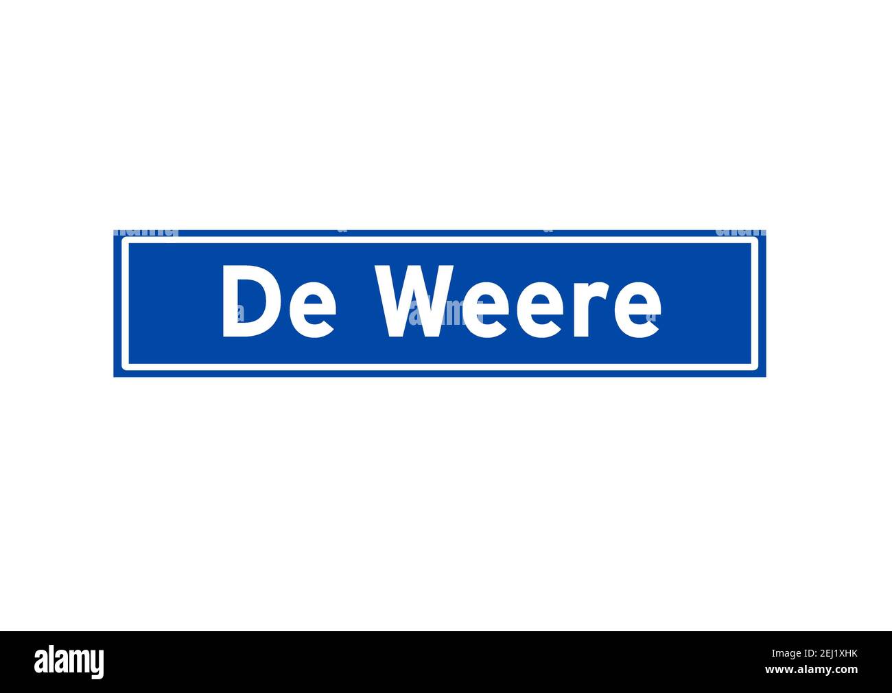 De Weere isolated Dutch place name sign. City sign from the Netherlands ...