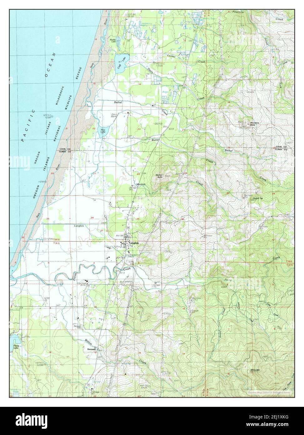 Langlois, Oregon, map 1986, 1:24000, United States of America by ...