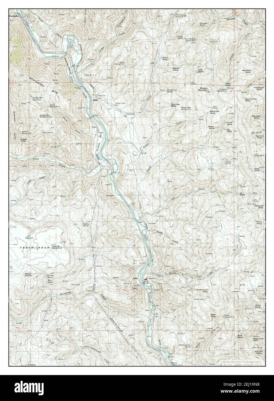 Lime, Oregon, map 1988, 1:24000, United States of America by Timeless ...