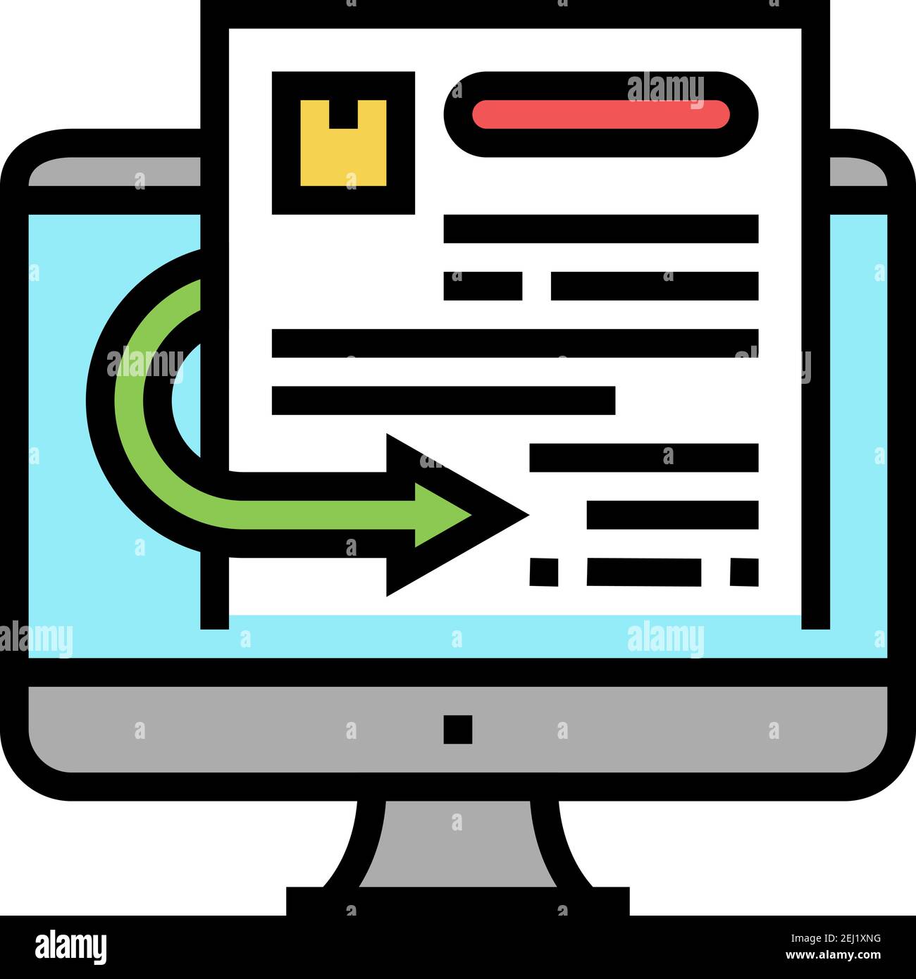 quotation requests color icon vector illustration Stock Vector Image ...