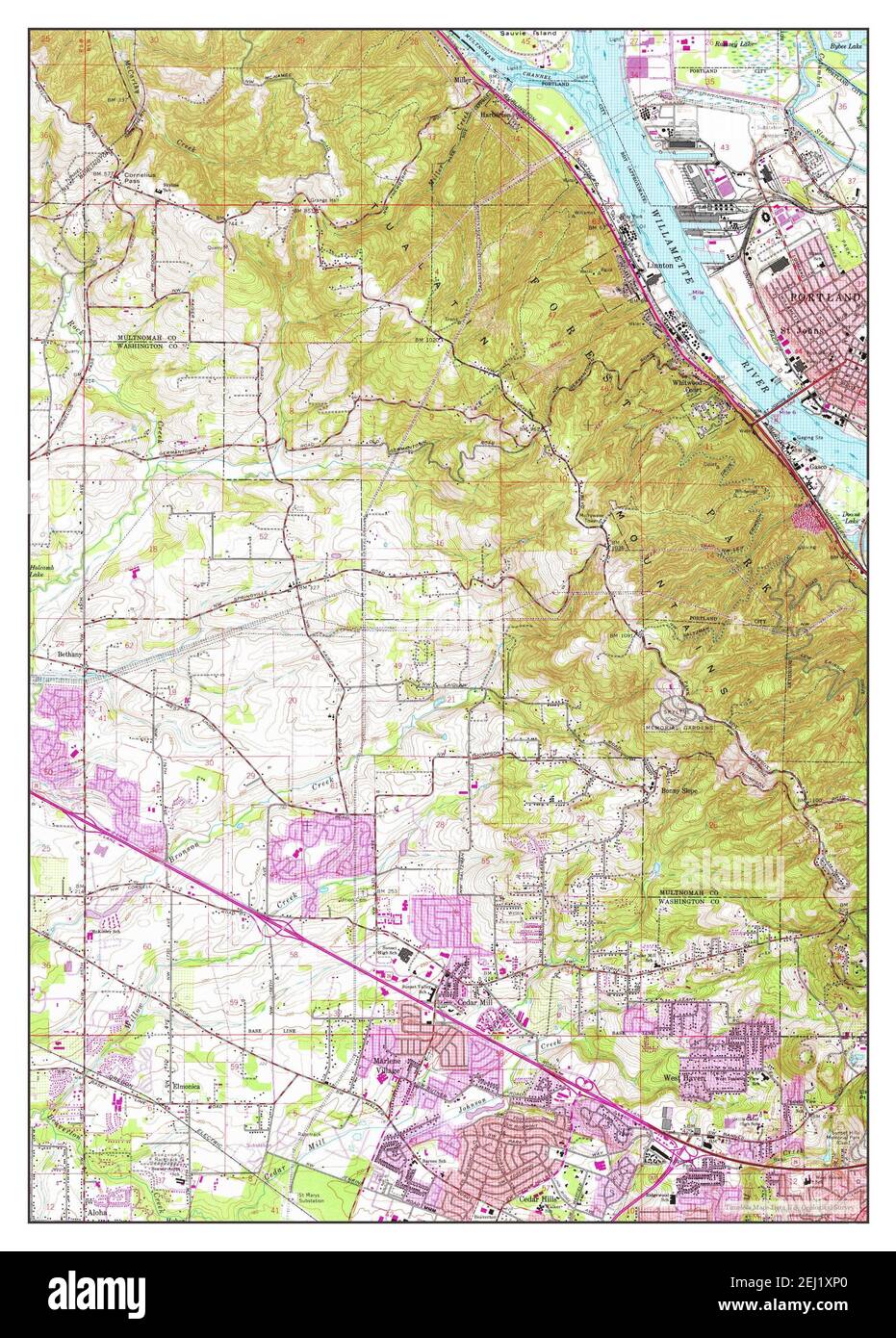 Linnton, Oregon, map 1961, 1:24000, United States of America by ...