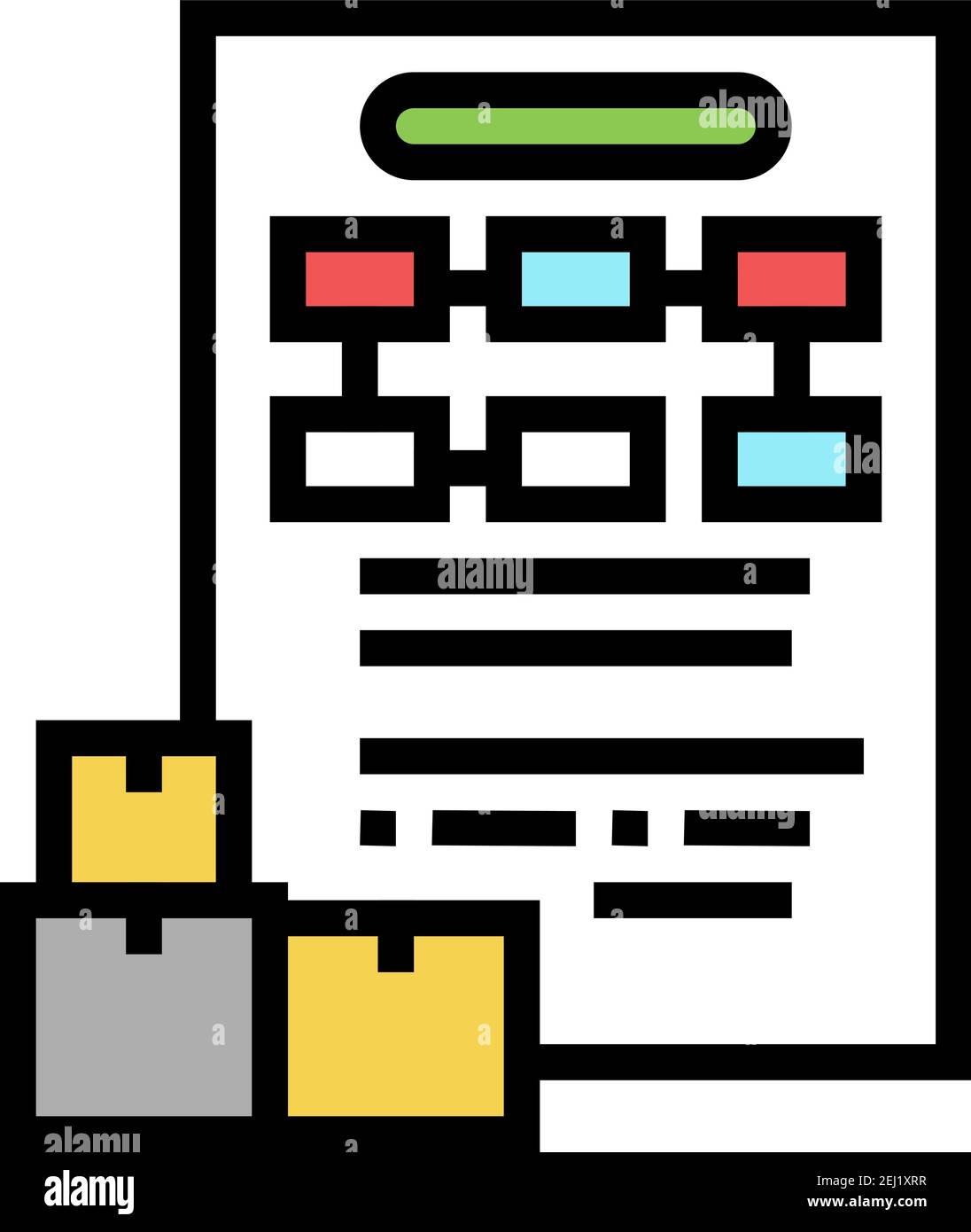 order management color icon vector illustration Stock Vector Image ...