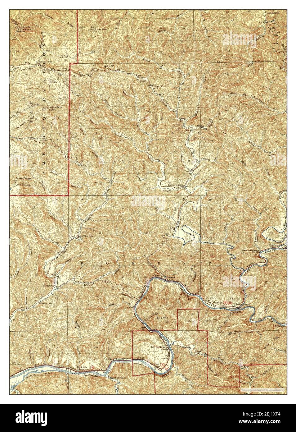 Map of mapleton hi-res stock photography and images - Alamy