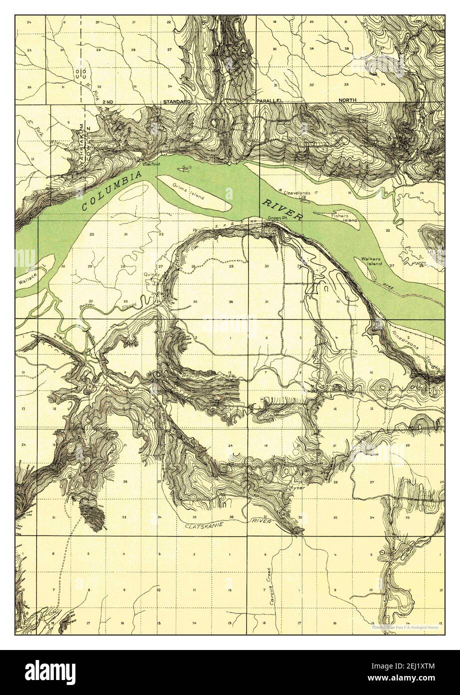 Mayger, Oregon, map 1919, 1:62500, United States of America by Timeless ...