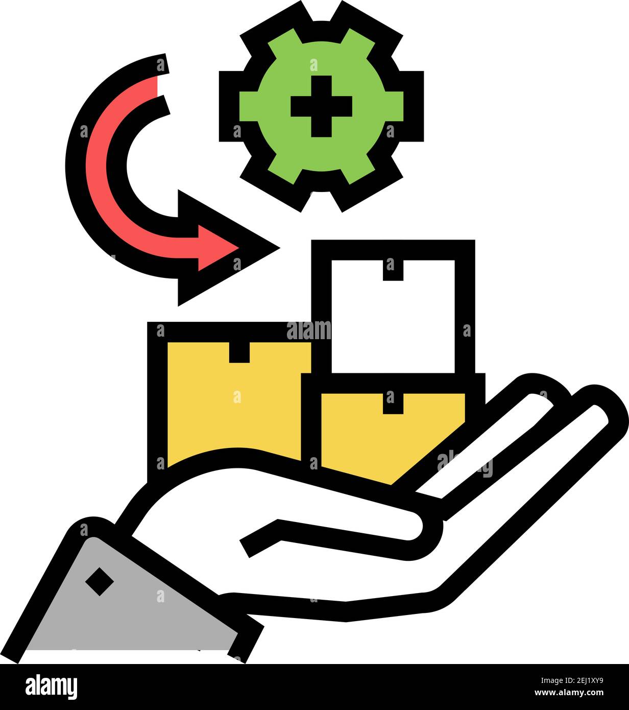 receive goods and services color icon vector illustration Stock Vector ...