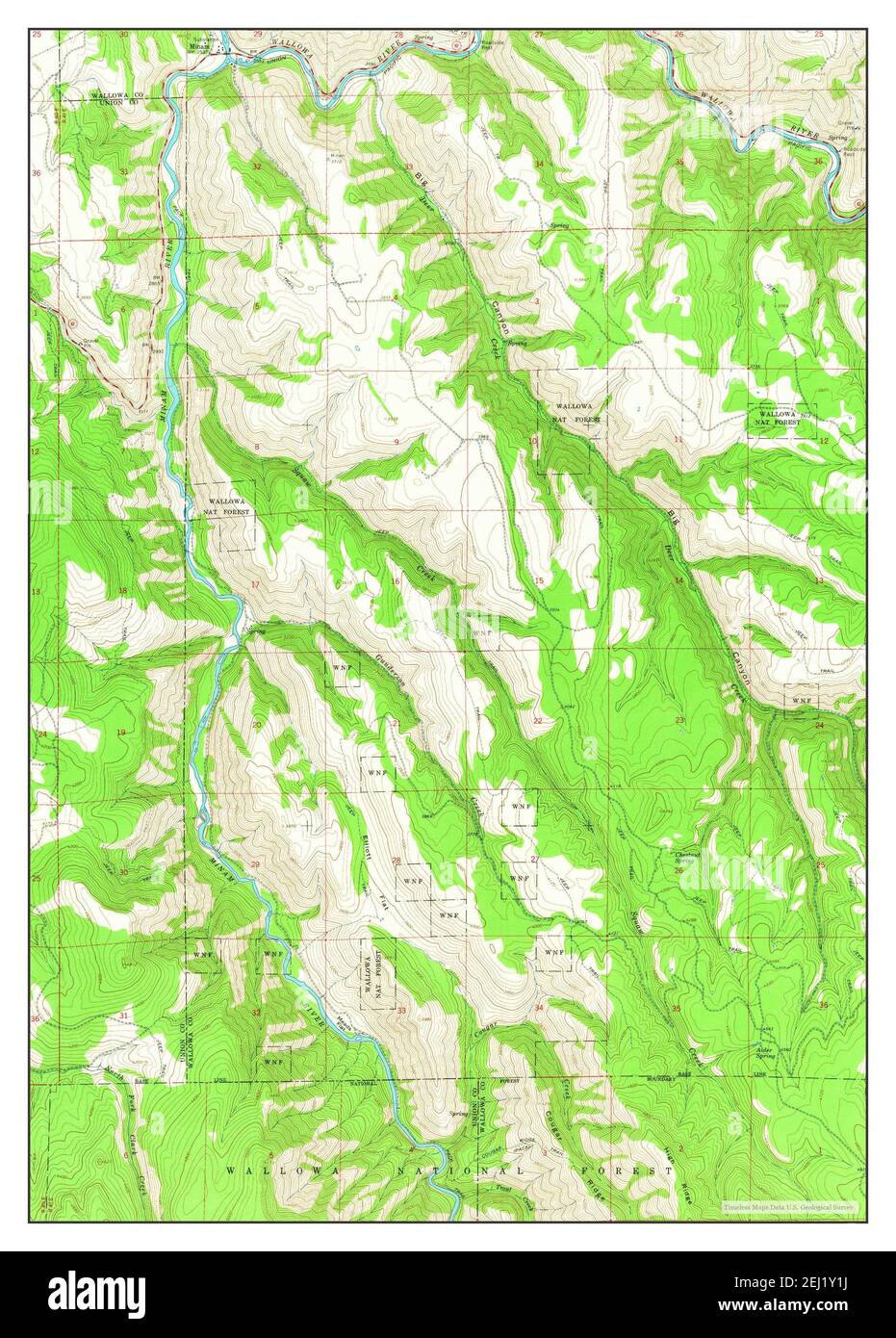 Minam, Oregon, map 1964, 1:24000, United States of America by Timeless ...