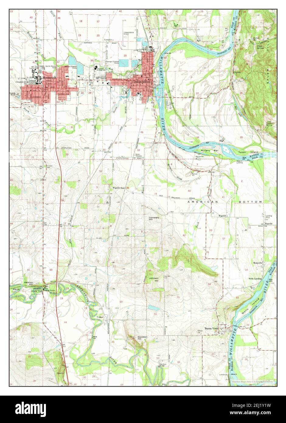 Map of monmouth oregon hi-res stock photography and images - Alamy