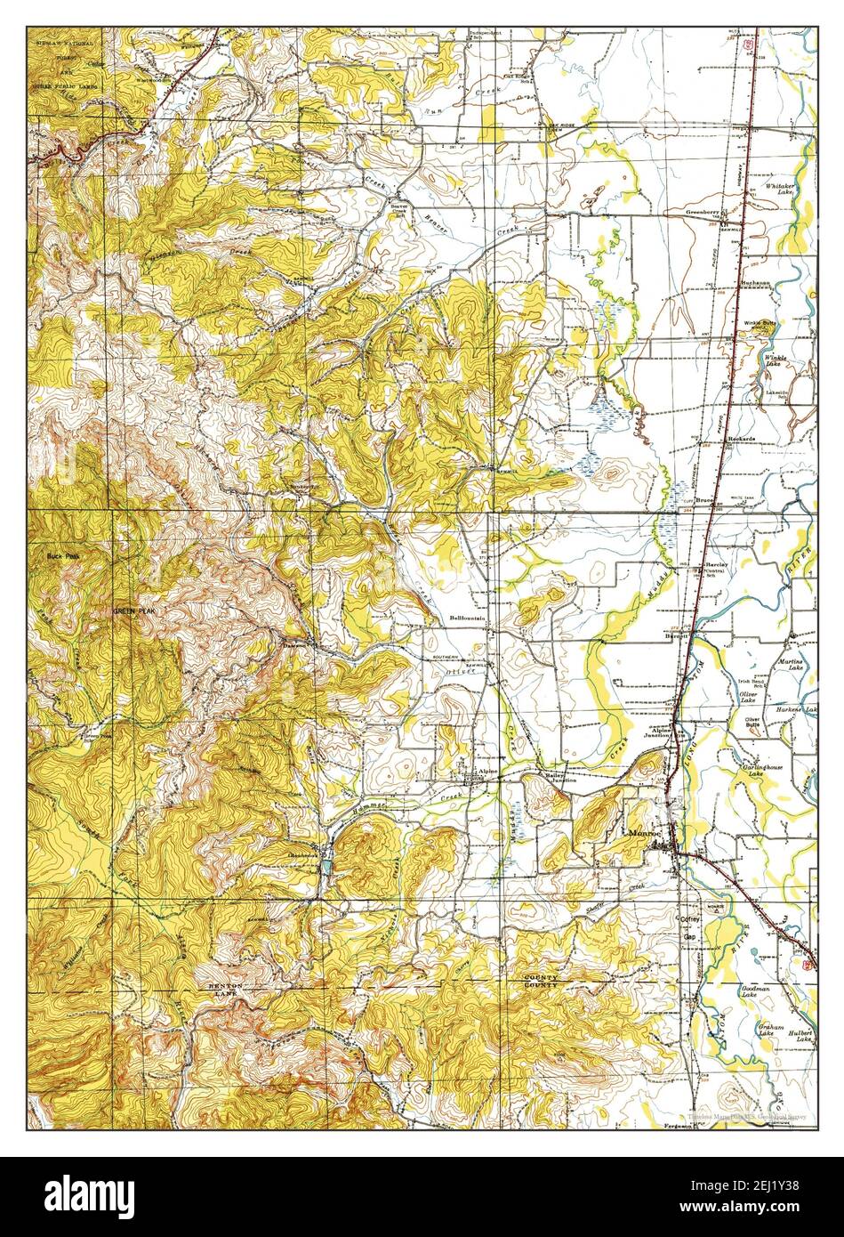 Map of monroe oregon Cut Out Stock Images & Pictures - Alamy